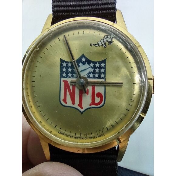 NFL | Accessories | Nfl Football Logo Vintage Manual Wind Watch Swiss ...